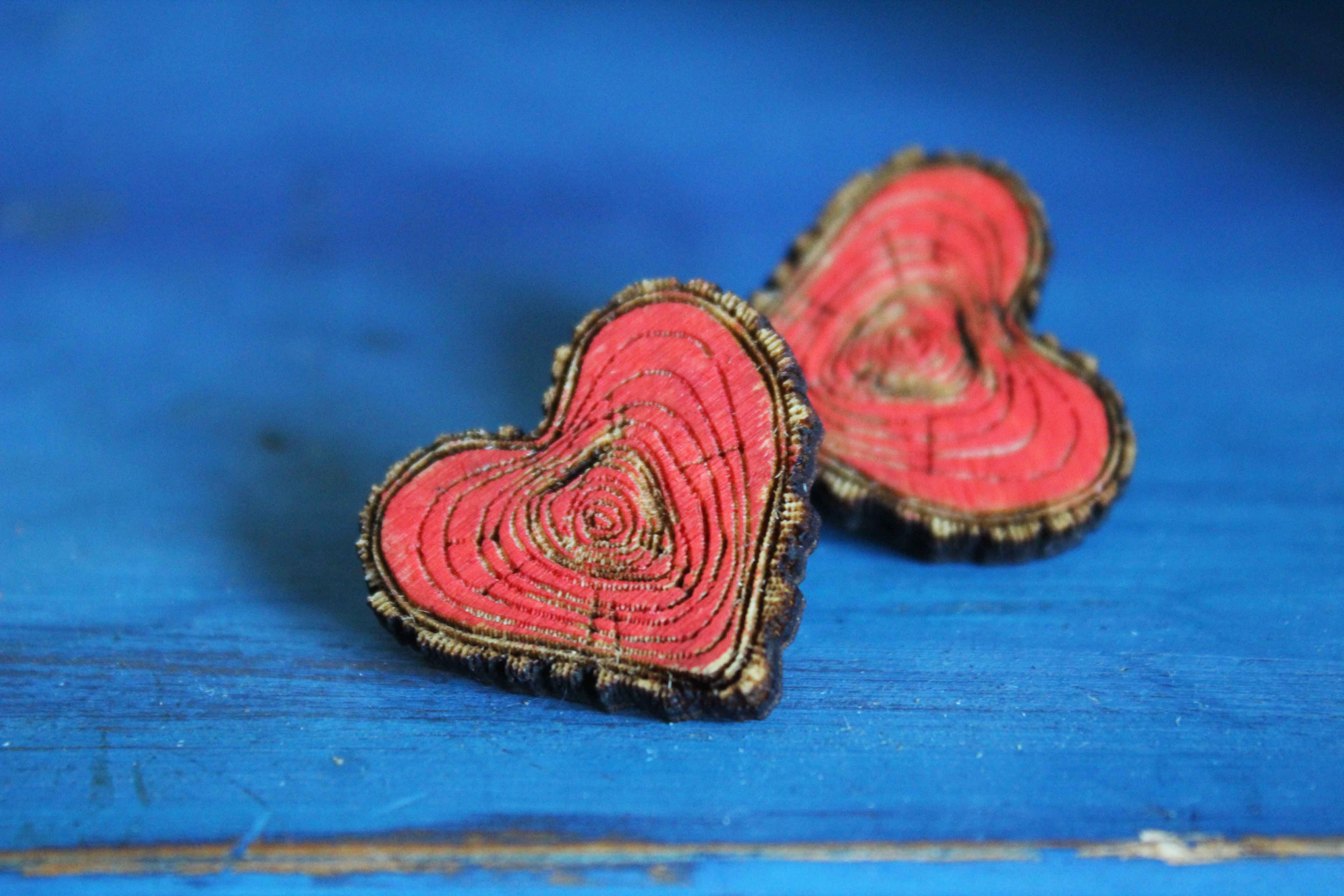 Wooden Heart Pin – The Dribbly Yak Company